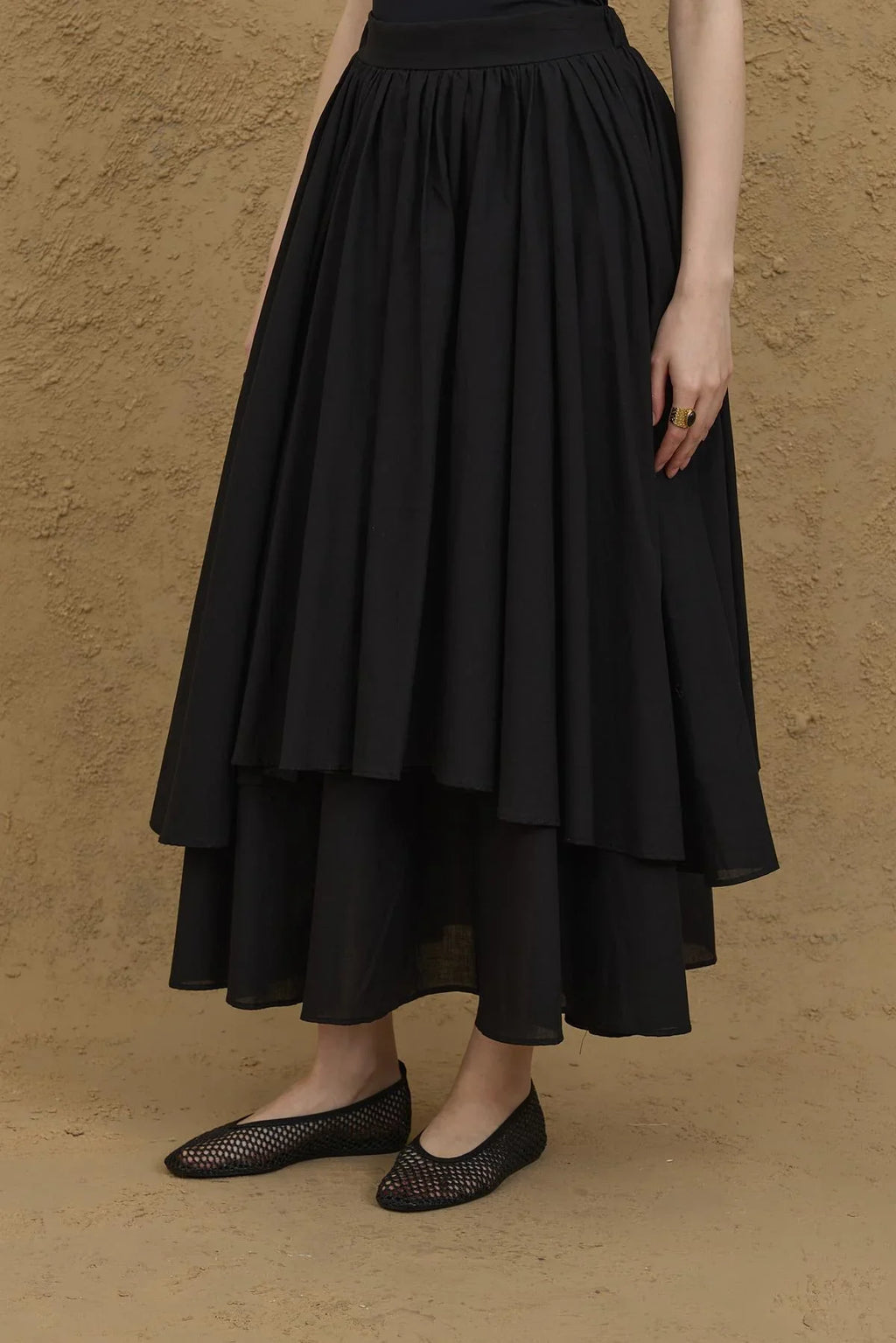 Multi-Layered Skirt Black – Fahhar Design